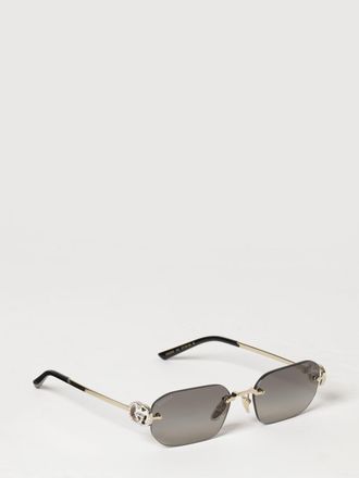 Gucci Lunettes de soleil rectangulaires en m&eacute;tal avec monogramme GG