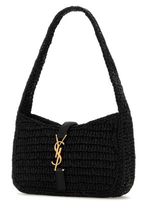 Saint Laurent Womens Black Raffia Mini Le 5 &Atilde; 7 Handbag Neronero Borse A Mano