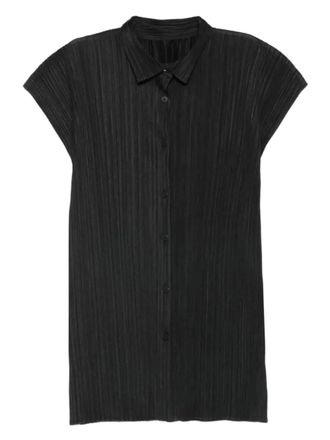 Pleats Please Issey Miyake chemise Monthly Colors May - Noir