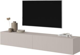 Selsey Selsey - veldio - Meuble tv 175 cm gris-beige avec façade fraisée