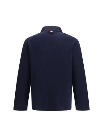 Thom Browne Colorblock Rugby Polo - Gray