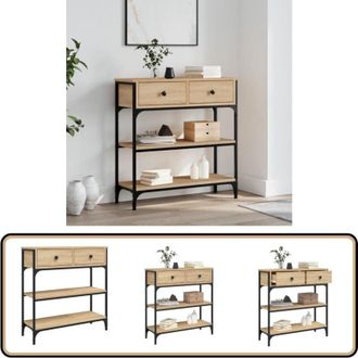 vidaXL Konsolentisch Sonoma-Eiche 72,5x25x75 cm Holzwerkstoff - Konsolentisch - Flurtisch - Sideboard - Wohnzimmerstil - Landhausmöbel