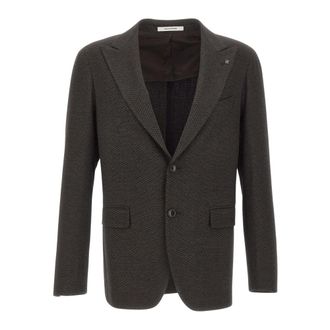 Tagliatore Blazer &agrave; revers pointus avec &eacute;pingle logo - Homme - Costumes - Brun - Taille: XL