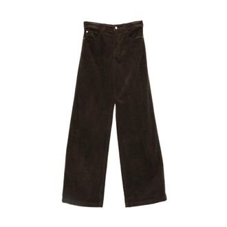 Emporio Armani Weite Cordhose im Used-Look mit F&uuml;nf-Taschen-Schnitt - - Trousers - Damen - Gr&uuml;n - W25