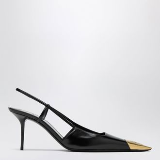 Saint Laurent Slingback-Pumps Jeanne aus Glattleder in Schwarz