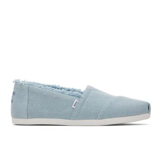 Toms Damen Alpargata Flacher Slipper, Pastellblau gewaschener Denim, 37.5 EU