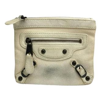 Balenciaga Portefeuille en coton Pre-owned - Femme - Pre-owned - Blanc - Taille: ONE Size