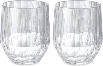 Koziol Superglas Club No. 23, 2 Stück, 200 ml, Weißwein-Tumbler, Glas aus kristallklarem Kunststoff, luxuriös, unzerbrechlich, wiederverwendbar, Party, Campi