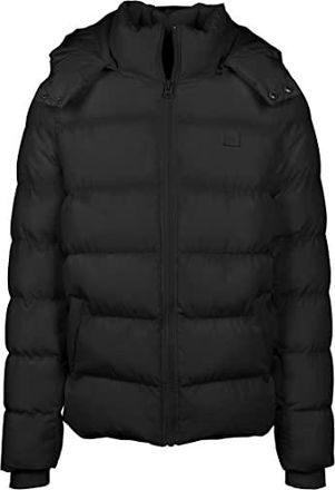 Urban Classics Homme Hooded Puffer Jacket With Quilted Interior Blouson, Noir (Black 7), 4XL EU