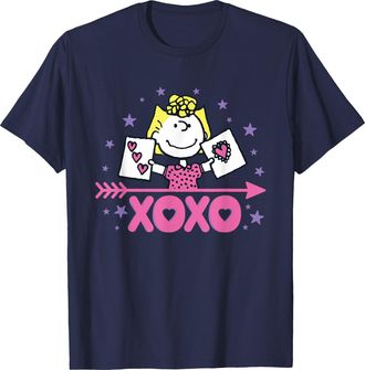Peanuts Erdn&uuml;sse Sally Brown XOXO Love Hearts T-Shirt