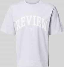 Review T-Shirt mit Label-Print und Rundhalsausschnitt