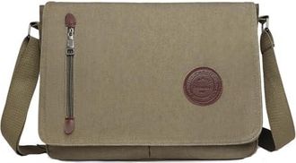 Generic Sac à bandoulière en toile pour ordinateur portable pour homme et femme pour lécole, le travail, les voyages, Vert, Taille unique