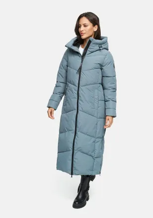 Marikoo Winterjacke Firella extra lange Passform mit seitlichen Schlitzen