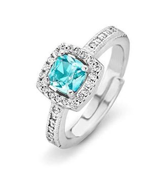Orphelia Femme Argent 925/1000 Argent| Silver Carré Bleu Zirkonia