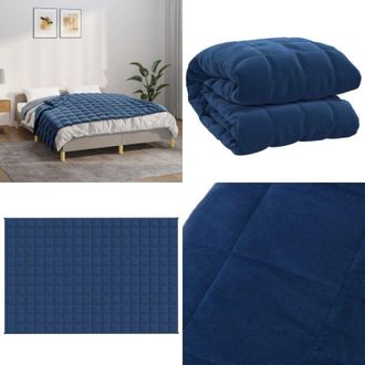 vidaXL Gewichtsdecke Blau 120x180 cm 5 kg Stoff - Gewichtsdecke - Schlafhilfe - Decke - Blau - Baumwolle - Home & Living