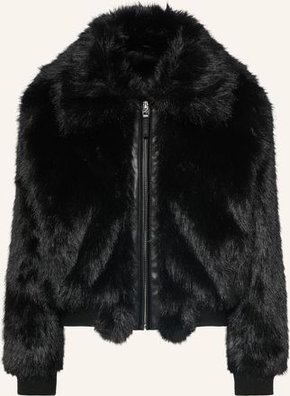 Worst Behavior Wrstbhvr Kunstfell-Jacke Gelija schwarz