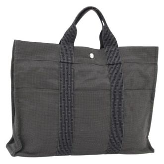 Herm&egrave;s Pre-owned Toile sacs-main - Femme - Pre-owned - Gris - Taille: ONE Size