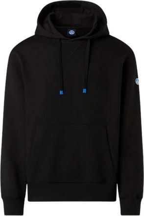 North Sails Homme, Sweatshirts et sweats &agrave; capuche, Noir, Taille: L Felpa manica lunga hoodie costine laterali