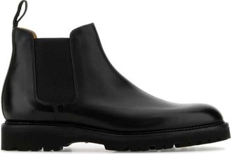 John Lobb Homme, Chaussures, Noir, Taille: 40 EU Chelsea Bottes en cuir