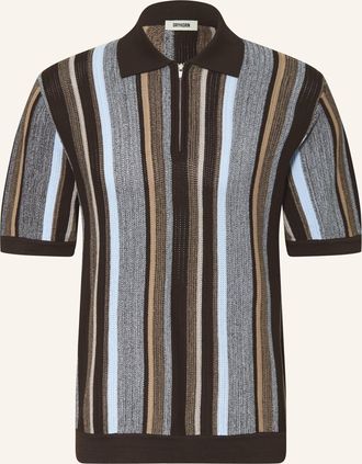 Drykorn Drykorn Strick-Poloshirt Niivan Regular Fit braun