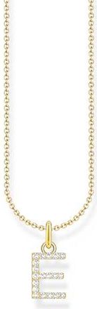 Thomas Sabo Collier Lettre E en argent doré avec zirconium KE2244-414-14
