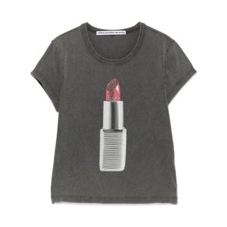 Alexander Wang Femme, Tops, Noir, Taille: 40 FR Lipstick Baby Tee