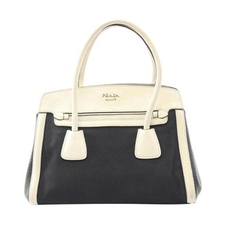 Prada Sac cabas vintage en cuir Saffiano et toile Pre-owned - Femme - Pre-owned - Multicolore - Taille: ONE Size