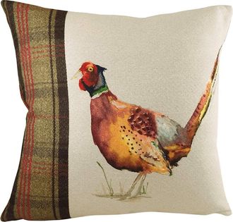 furn. Evans Lichfield Hunter Kissenbezug Fasan, Leinen Polyester, Multi, 60 x 40 cm (Pack of 1)