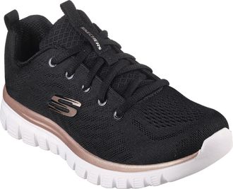 Skechers Graceful-Get Connected 12615-BKGD, Womens Sneakers,Sports Shoes, Black, 38 EU