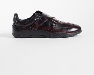 Bronx Tyl-aa Leder-Sneaker in Bordeaux-ROT