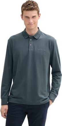 Tom Tailor 1043998 Polo piqué à Manches Longues avec Stretch, 27604-stormy Blue, XL Hommes