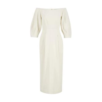 Gabriela Hearst Elegantes Leinen Midi Kleid - - Dresses - Damen - Beige - 2XS