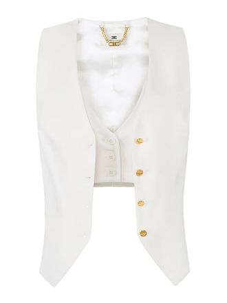 Elisabetta Franchi Gilet - Blanc
