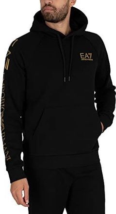 Emporio Armani pour des Hommes Sweat à Capuche avec Logo sur la Poitrine, Noir, M
