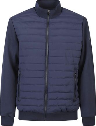 Michael Kors veste bomber à empiècements matelassés - Bleu