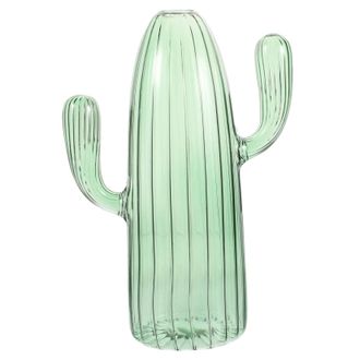 Garneck Kleine Glasvase Kaktusform Dekorative Hydroponische Tischdeko Grün Für Wohnzimmer Büro Esszimmer