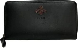 Gucci Portefeuille long (&agrave; deux volets) Pre-owned - Homme - Pre-owned - Noir - Taille: ONE Size