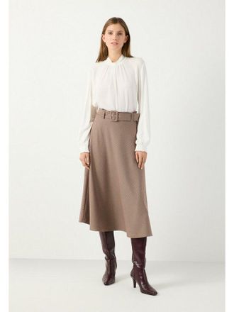 More & More Klassische Bluse elegantes Materialmix-Blusenshirt, Jersey&auml;rmel