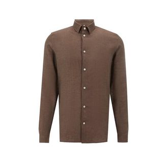 Au Printemps Paris Chemise chinée en lin