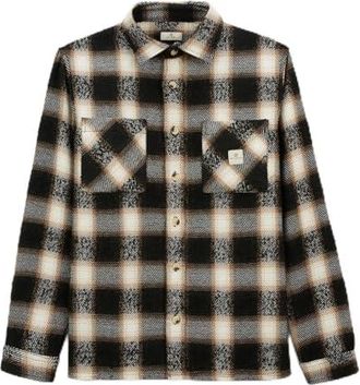 Serge Blanco Surchemise Manches Longues Clovis &agrave; Carreaux Noire - Mode Homme