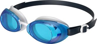 Speedo Unisex Erwachsene Jet 2.0 Schwimmbrille | Schwimmen | Verbesserte Sicht Schwimmbrille, Bondi Blue/Weiß/Charcoal Grey, Einheitsgröße