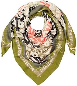 Camel Active Replay Tissu Tendance en mélange Coton/Modal de Haute qualité Écharpe de Cou, Vert, Taille Unique Femme