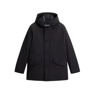 Woolrich Gef&uuml;tterter Parka mit Kapuze aus Light Stretch - - Coats - Herren - Schwarzk - S