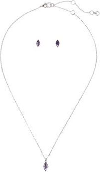 Kate Spade New York Signature Solitaire Boxed Studs et Pendant Set, Light Amethyst