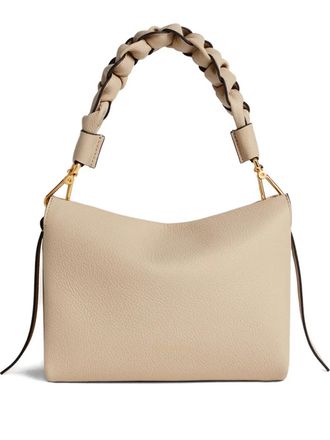 Coccinelle Kleine Boheme Schultertasche mit Flechtriemen - Nude