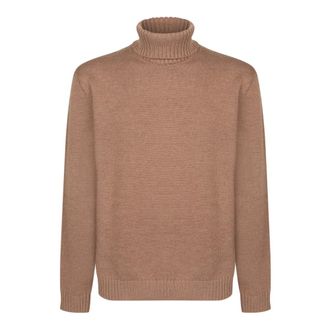 Incotex Merino Turtleneck - - Knitwear - Herren - Braun - L
