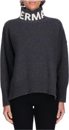 Ermanno Scervino Femme, Pulls, Gris, Taille: 42 FR Maglia Collo Alto In Lana