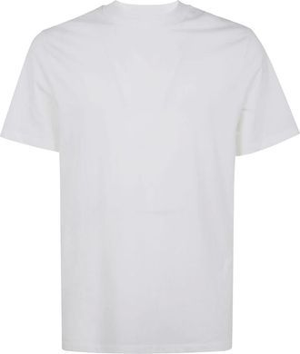 Jil Sander Homme, Tops, Blanc, Taille: XL T-Shirt Classique Col Rond Manches Courtes
