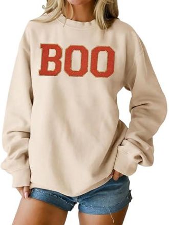 Generic Sweat-shirt pour femme - Imprim&eacute; graphique britannique - Haut surdimensionn&eacute; - Col rond - Manches longues - Automne - Hiver - D&eacute;contract&eacute; - Confortabl