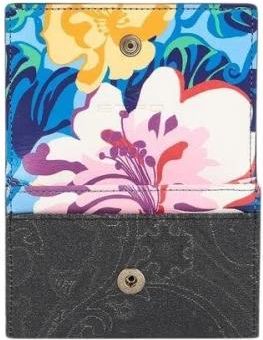 Etro Homme, Accessoires, Noir, Taille: ONE Size Arnica Wallet With Floral Print